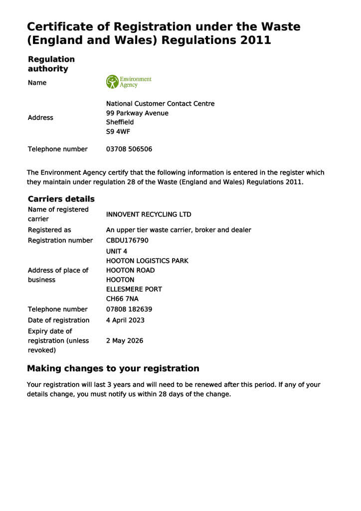 Accreditations and Certificates